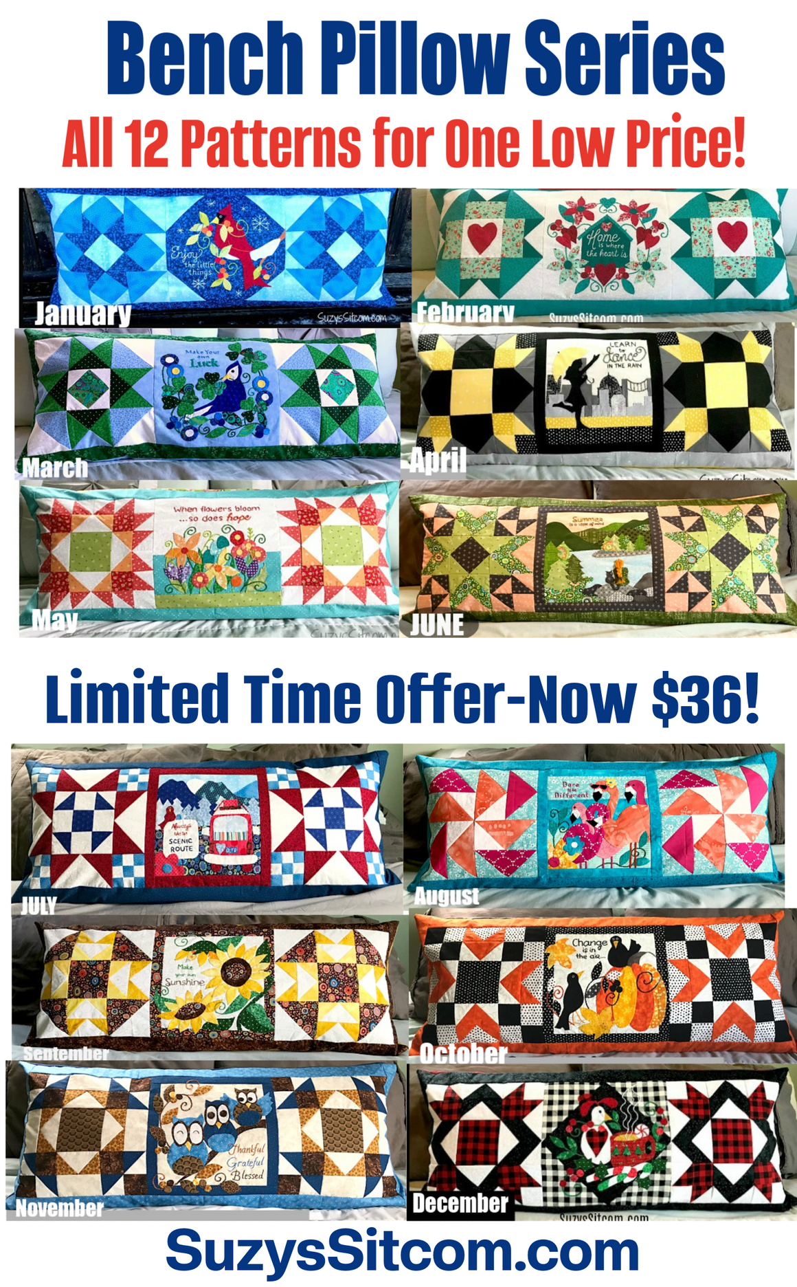 Bench Pillow Series – Suzys Sitcom Store