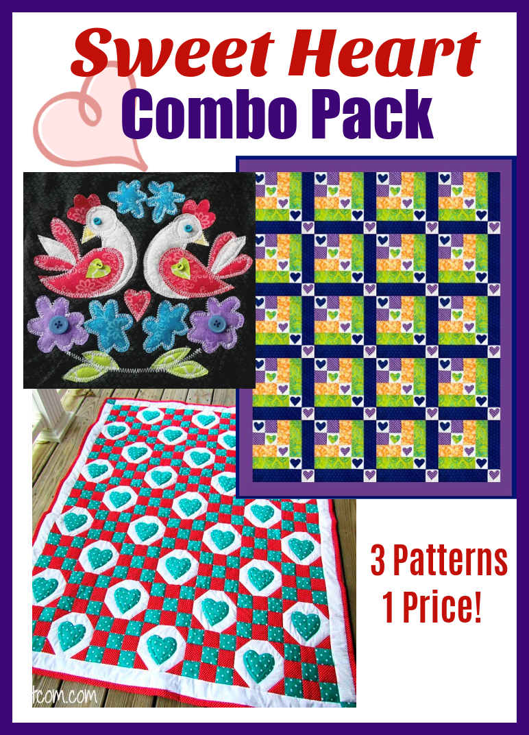 Sweet Heart Combo Pack- 3 Fun Patterns! – Suzys Sitcom Store